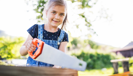 Building a kids’ sawhorse and sawing safely